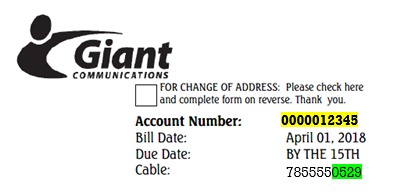 Using Giant's eBill Online Bill Pay System – JBN / Giant Communications